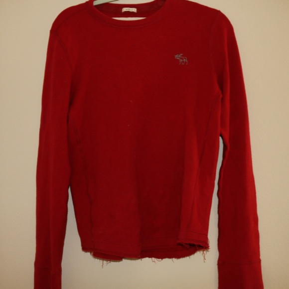 Abercrombie & Fitch | Shirts | Abercrombie And Fitch Long Sleeve Red Shirt | Poshmark